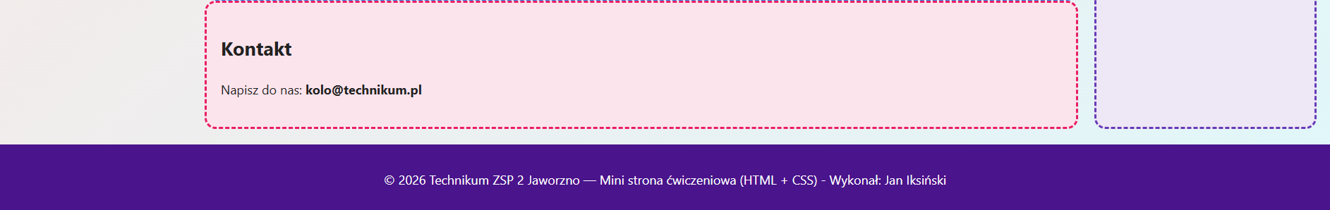 Zadanie powtórzeniowe HTML - CSS - It-Lekcje.pl - Strona dla uczniów ...