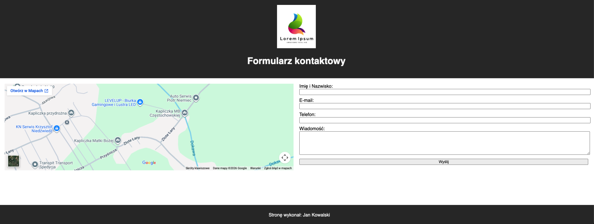 Formularz kontaktowy - bazy danych - It-Lekcje.pl - Strona dla uczniów ...